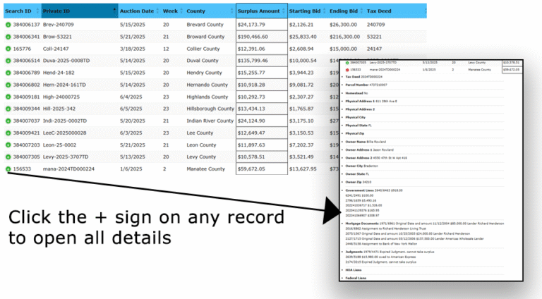 STEP 1 – OBTAIN A SOURCE OF TAX DEED SURPLUS RECORDS – Tax Auction ...